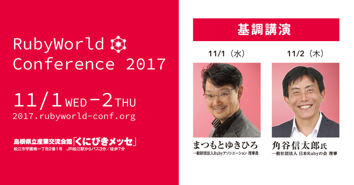 プログラム | RubyWorld Conference 2017